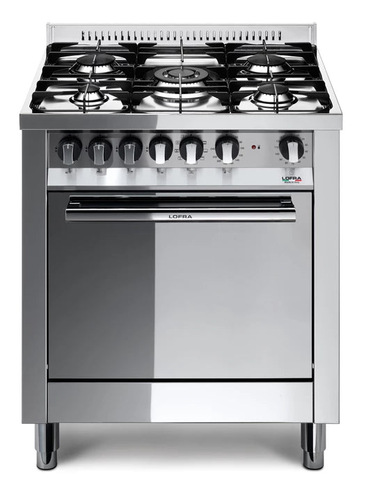 Lofra Maxima 70cm 5-Burner Dual Fuel Range Cooker - Stainless Steel ...