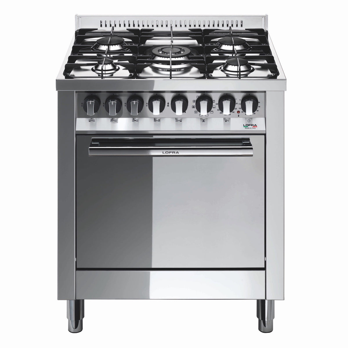 Lofra Maxima 70cm 5-Burner Dual Fuel Range Cooker - Stainless Steel ...